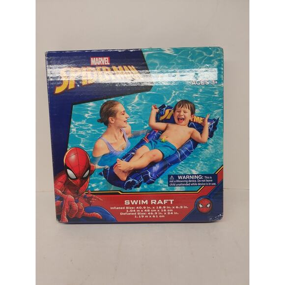 Marvel | Toys | Nib Marvel Spiderman Inflatable Swim Raft Float Ages 3 ...